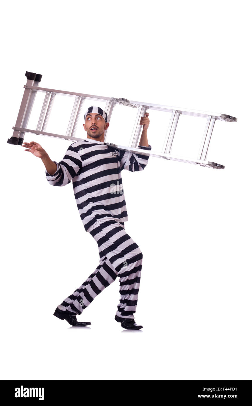 Prison inmate isolated on the white Stock Photo - Alamy