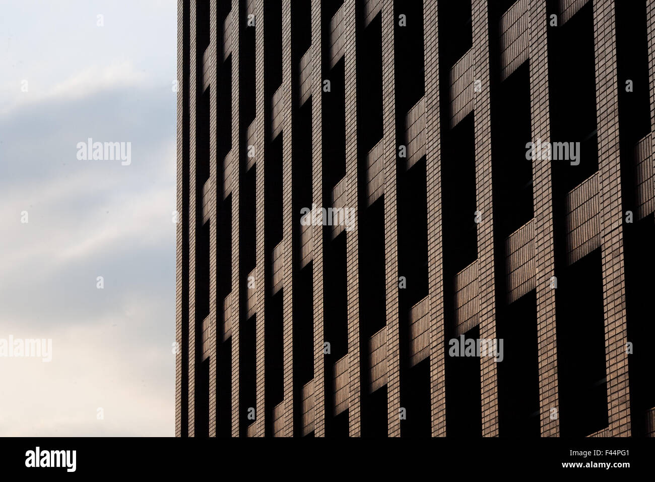 Brick building with straight line architecture Stock Photo - Alamy