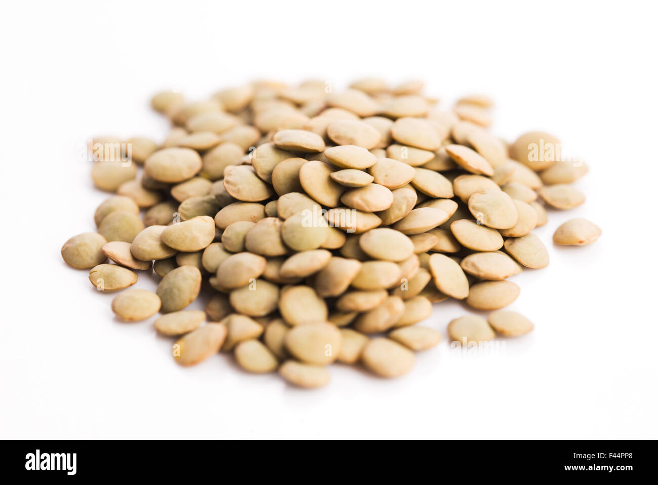 Lentils Isolated on White Background Stock Photo - Alamy
