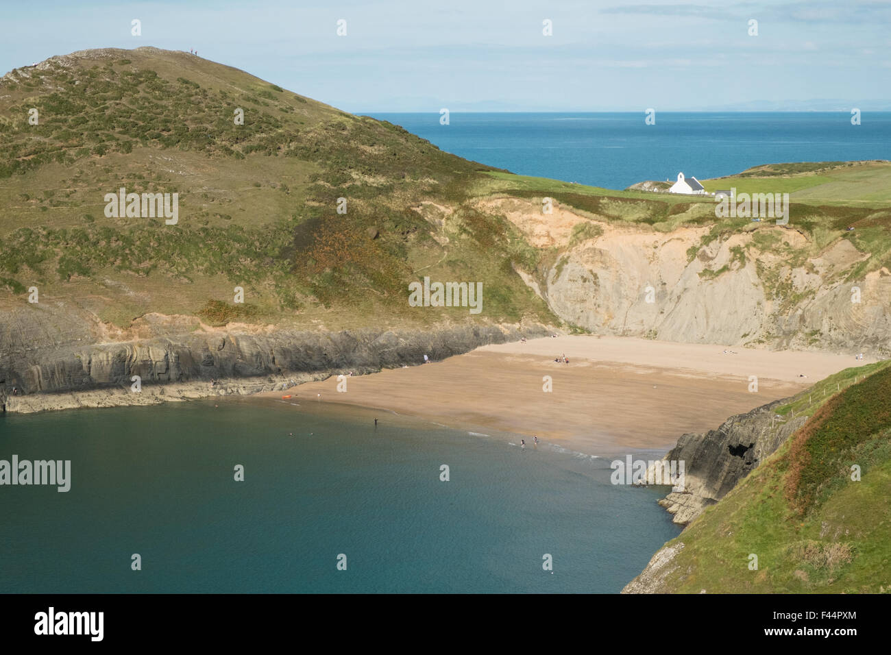 Church of the Holy Cross Mwnt,Mwnt,Coastline and coast path and beach ...