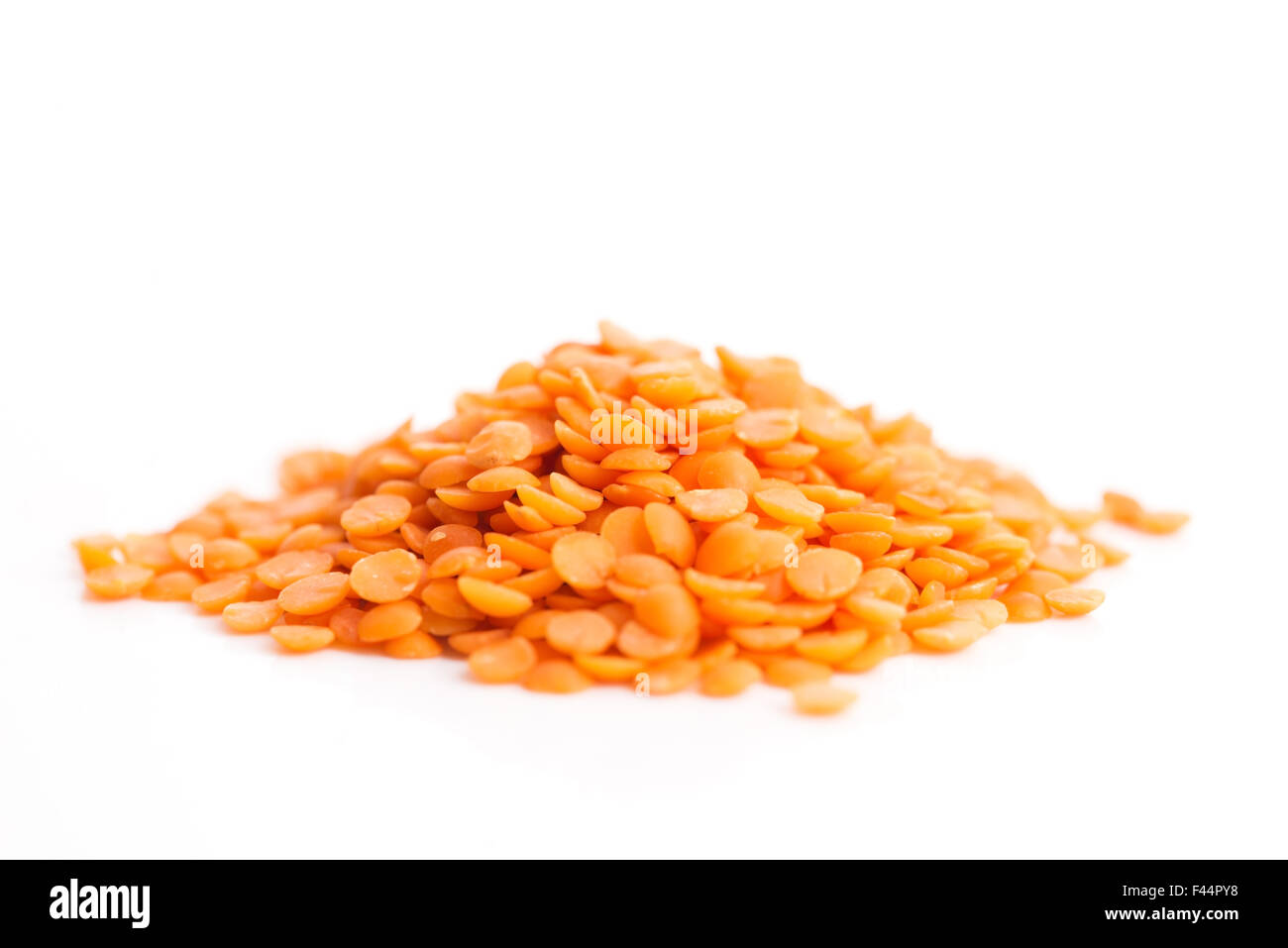 Lentils Isolated on White Background Stock Photo - Alamy