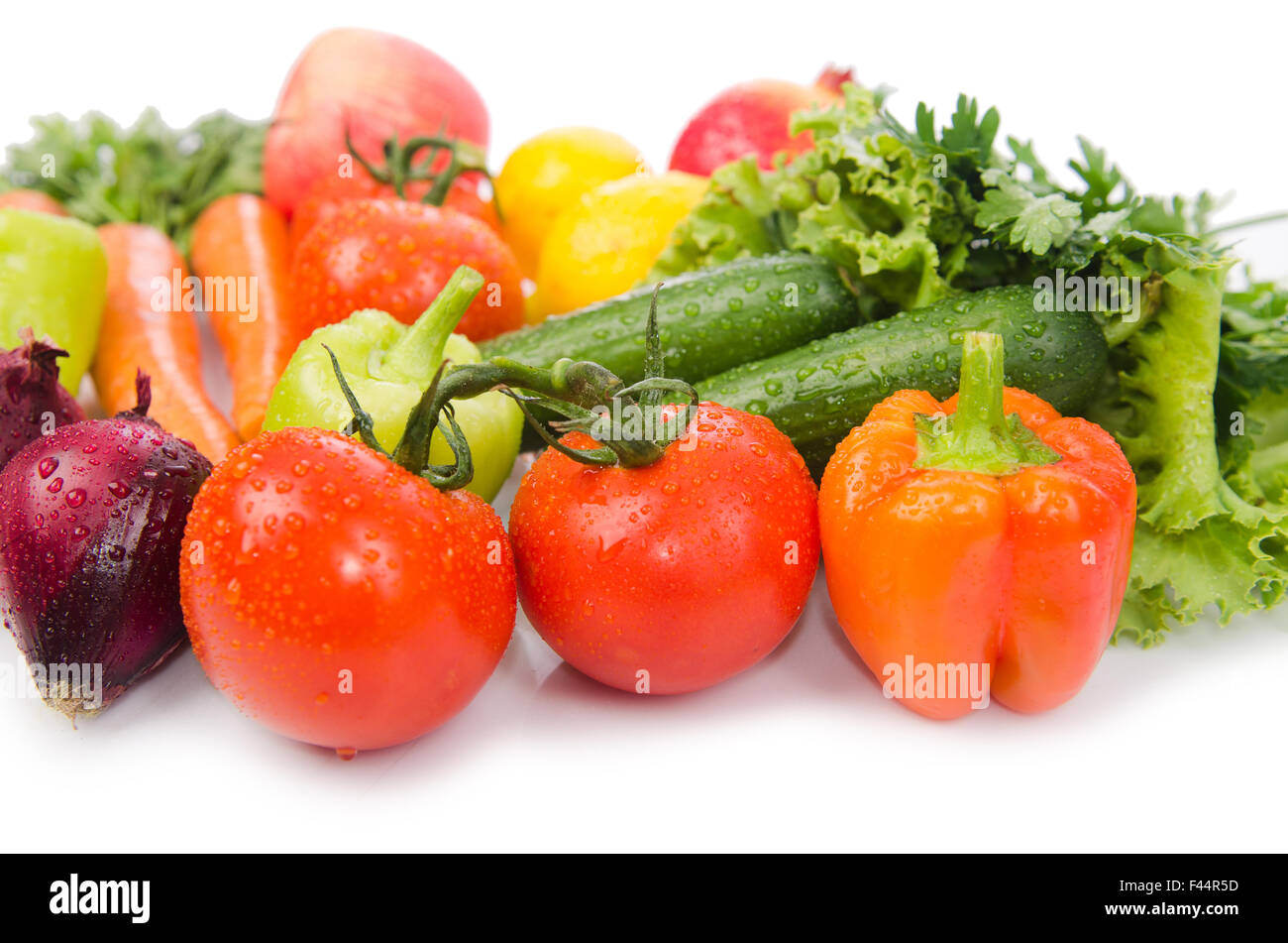 Assorted vegetables isolated on the white Stock Photo - Alamy