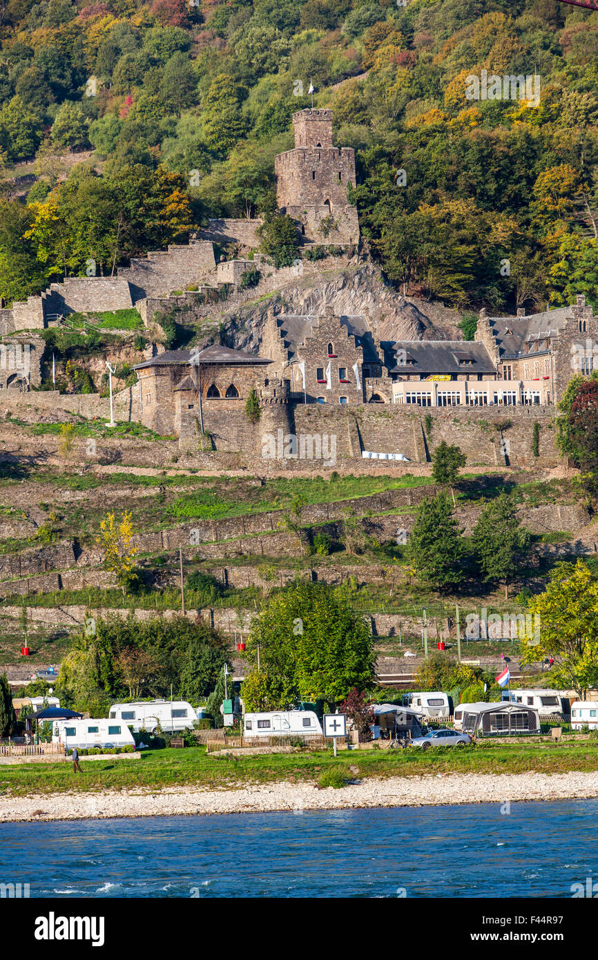Burg Reichenstein, castle Trechtingshausen with, Rheingau, the UNESCO ...