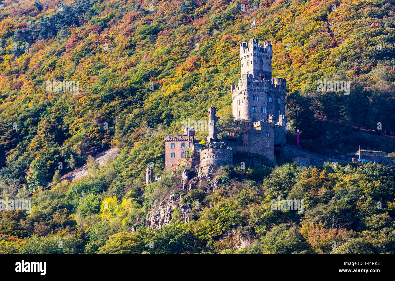 Burg Sooneck castle, in Niederheimbach, Rheingau, the UNESCO World ...