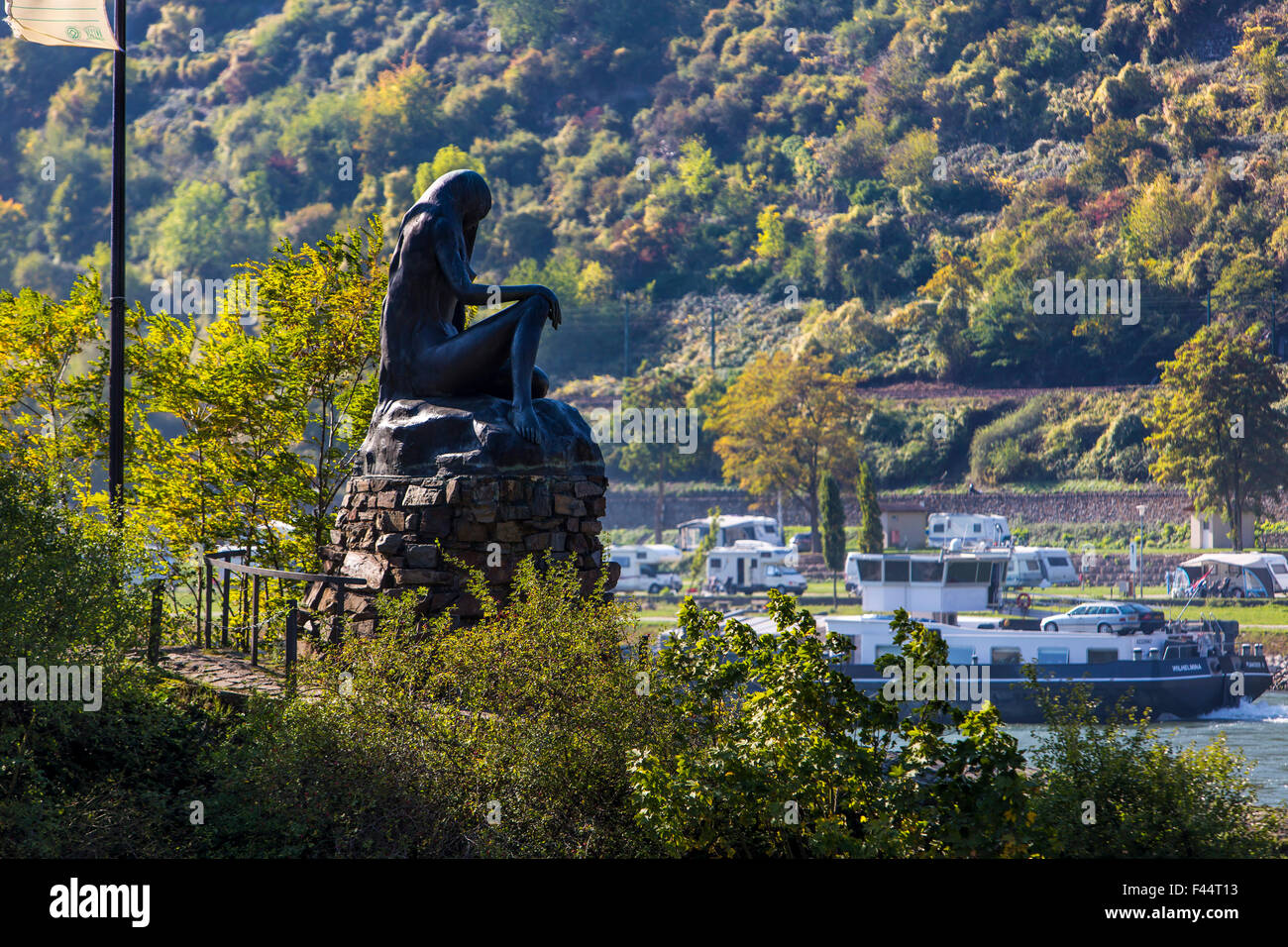 Germany Rhine Valley Statue Loreley High Resolution Stock Photography ...