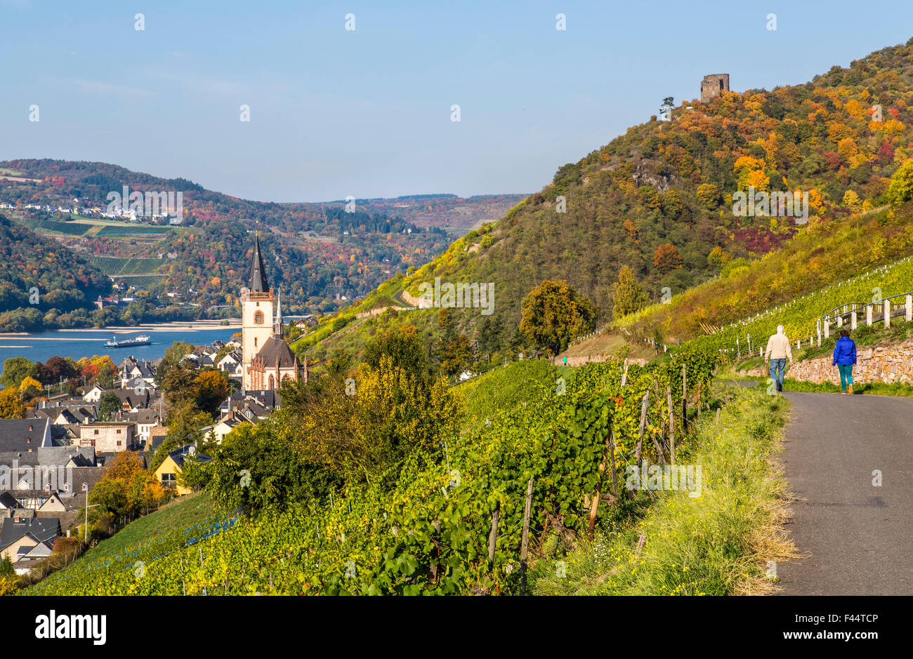 Village Lorch in Rheingau, UNESCO world heritage site Upper Middle ...