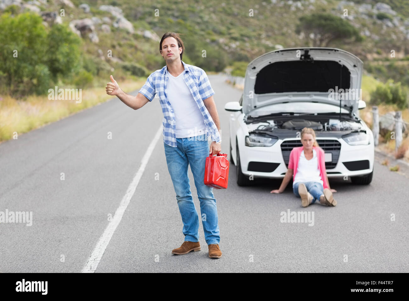 Angry man breakdown car hi-res stock photography and images - Alamy