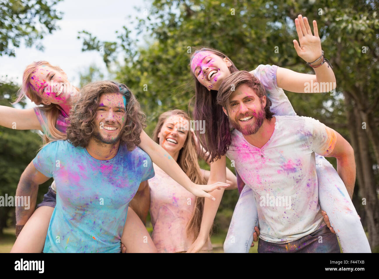 Man holding powder paint hi-res stock photography and images - Alamy