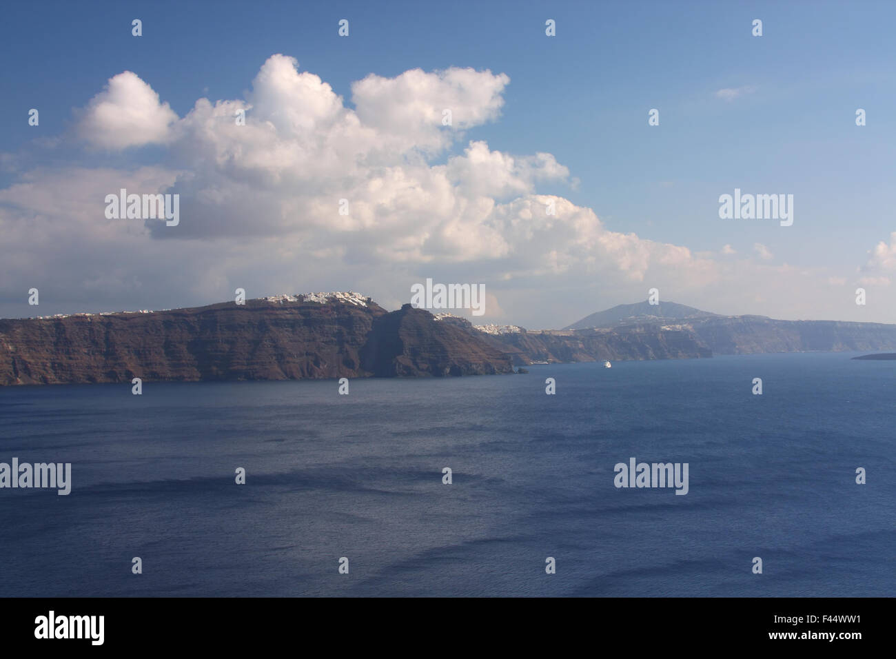 Seascape with distant coast Stock Photo - Alamy