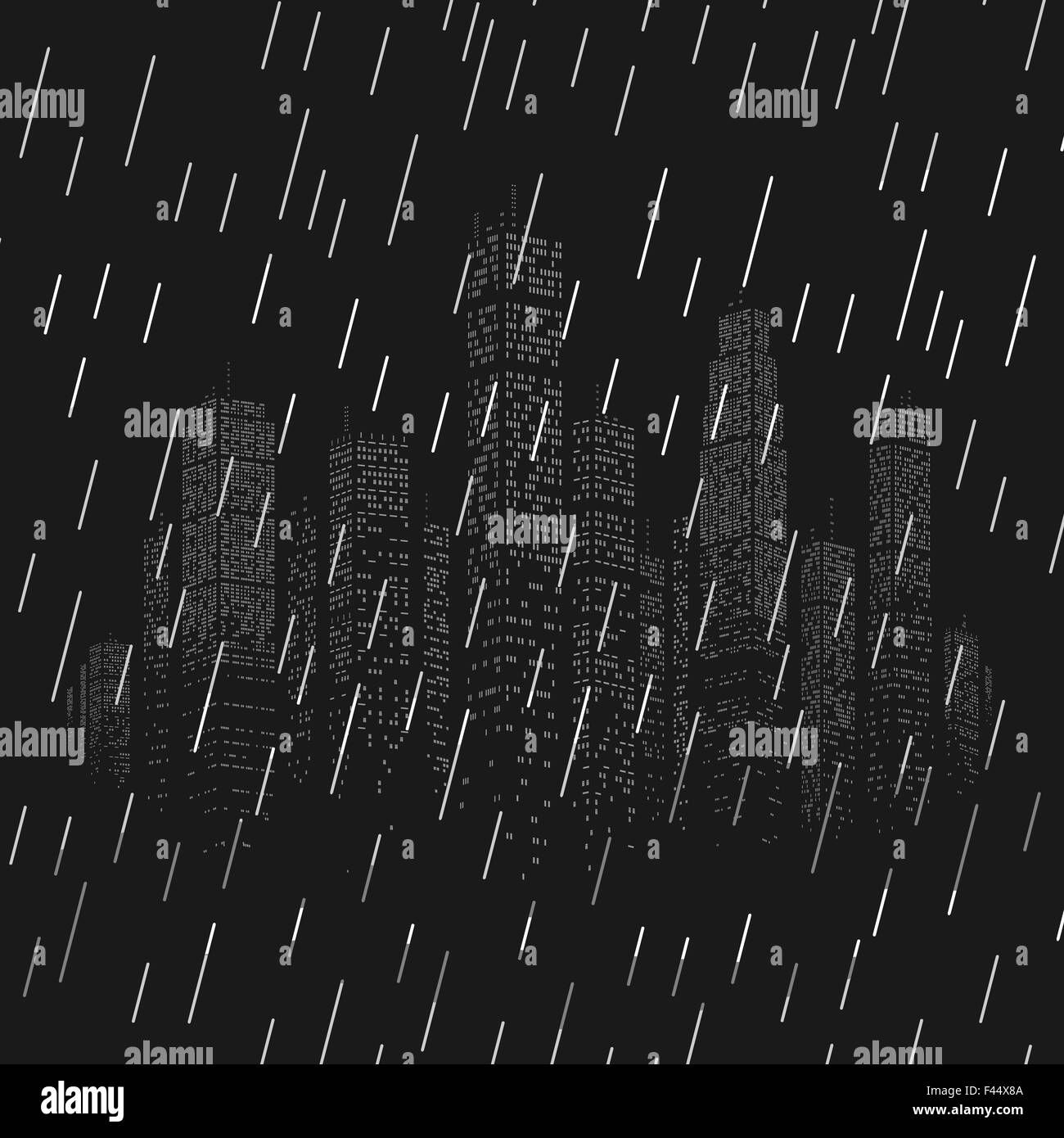 Rain in the City Vector Background Stock Vector Image & Art - Alamy