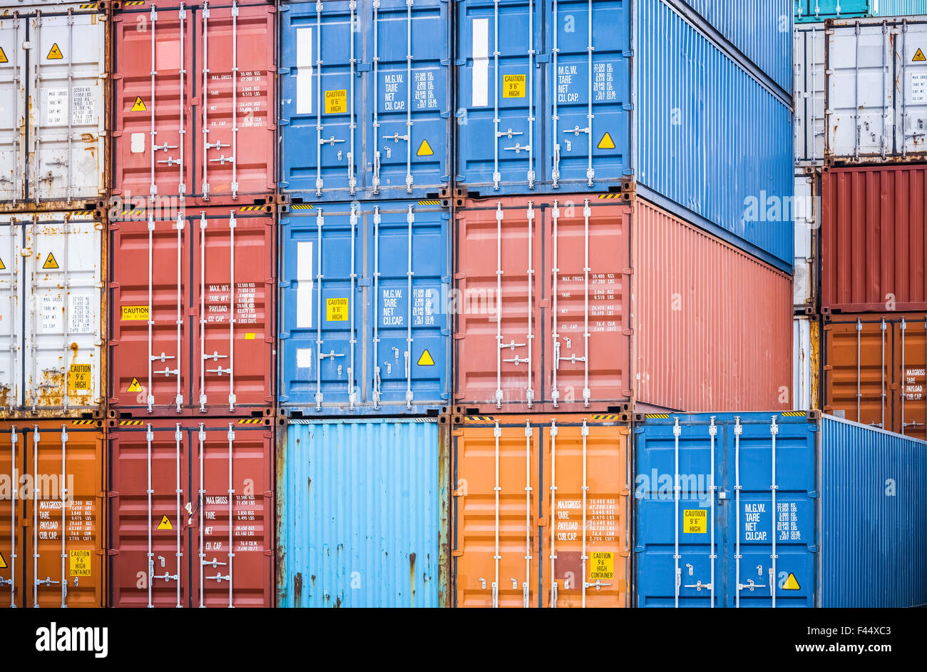 cargo containers closeup Stock Photo - Alamy