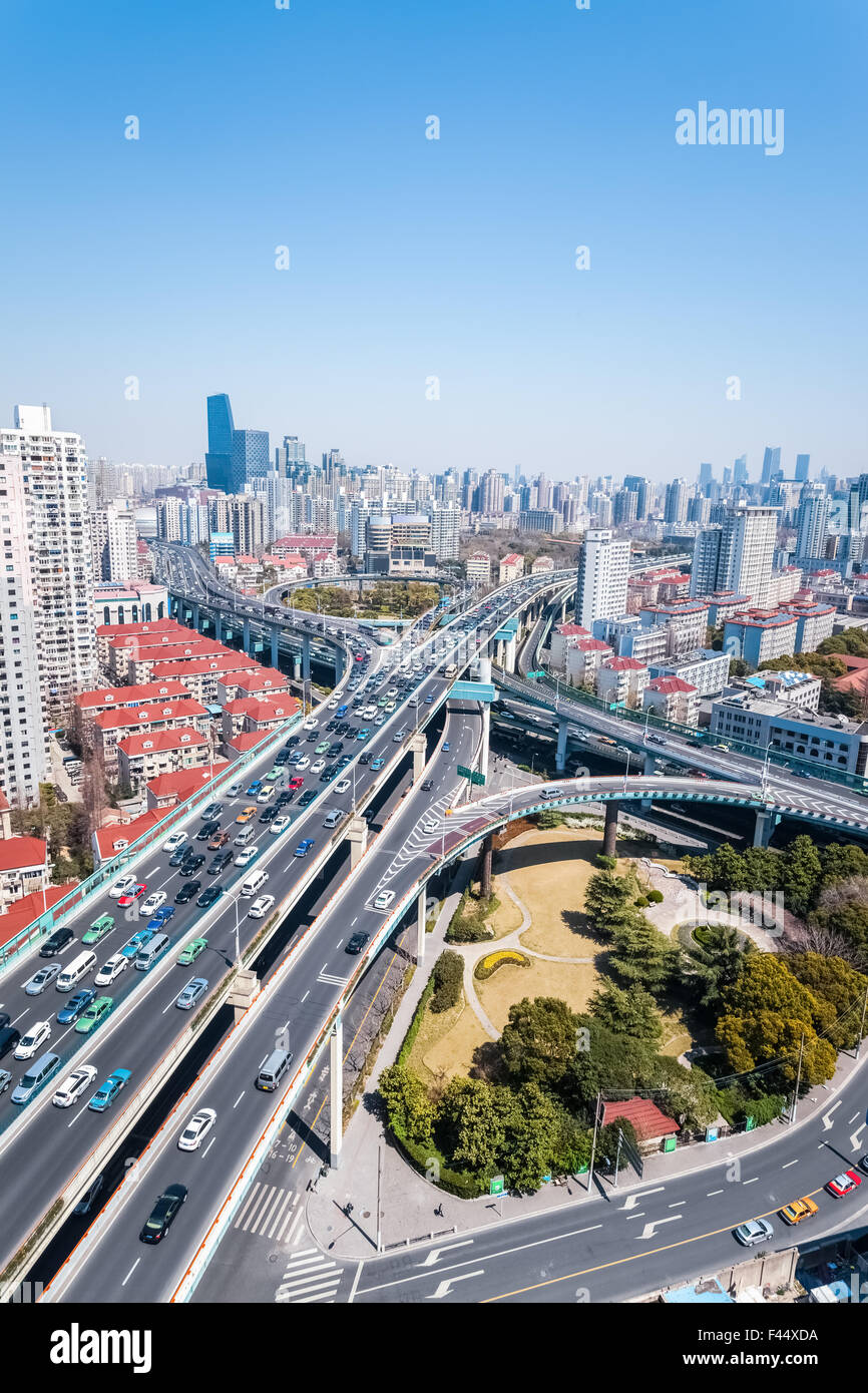 city interchange of viaducts Stock Photo - Alamy