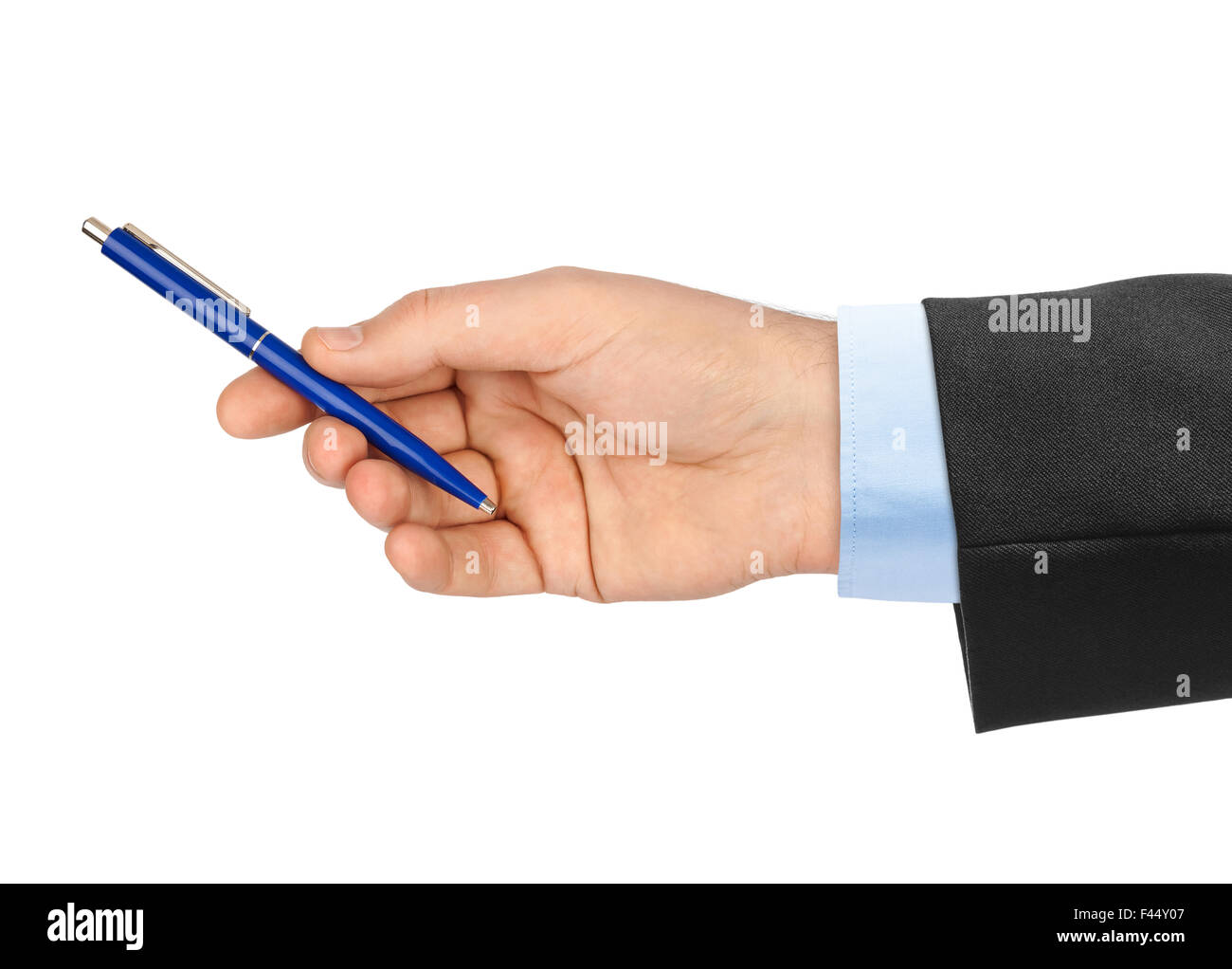 Hand giving pen Stock Photo - Alamy
