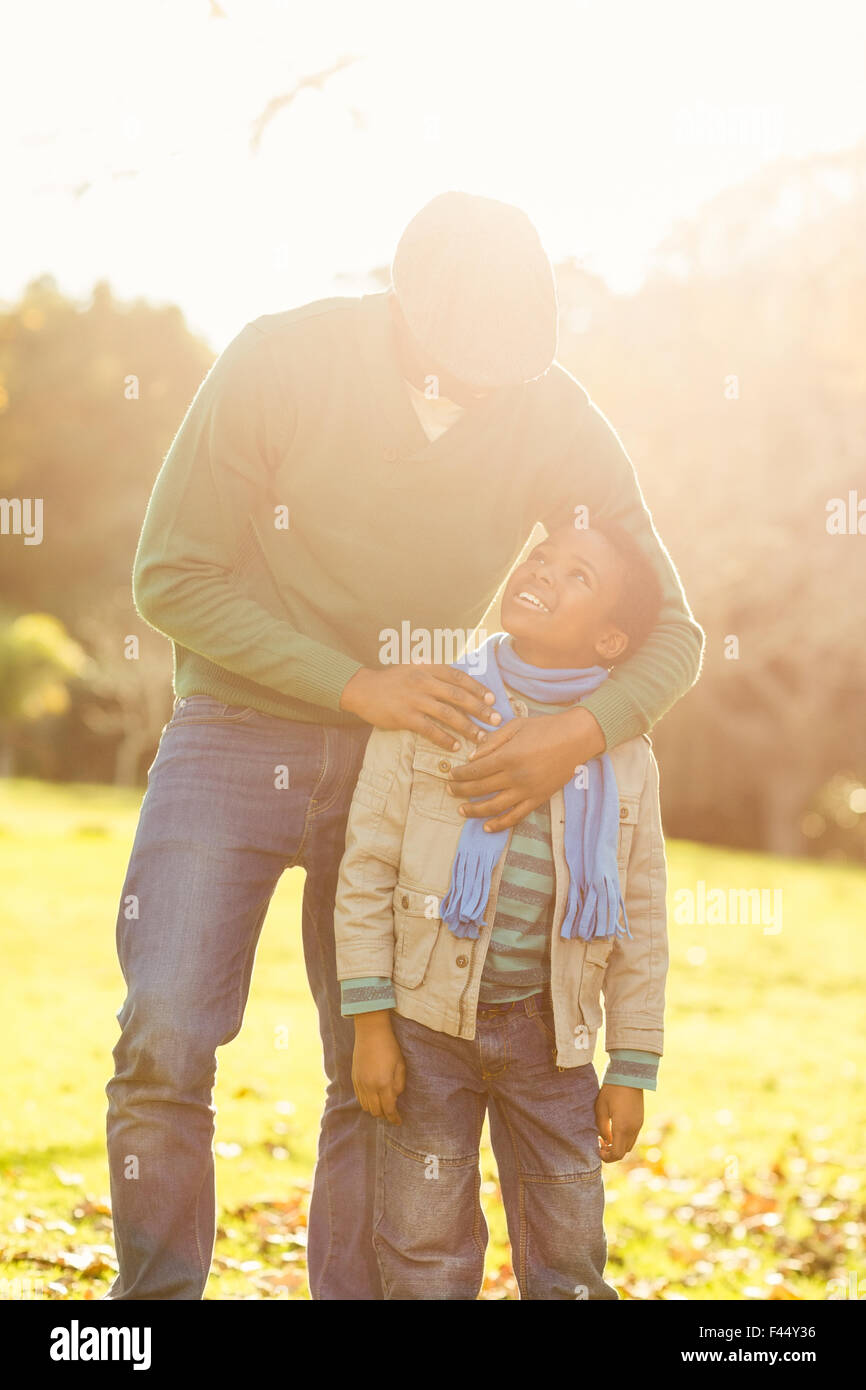 Portrait of a father with his son Stock Photo - Alamy