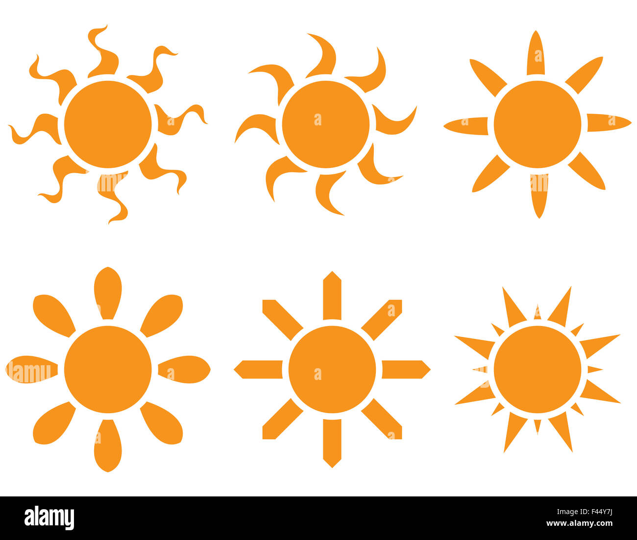 Vector sun in cartoon Cut Out Stock Images & Pictures - Alamy
