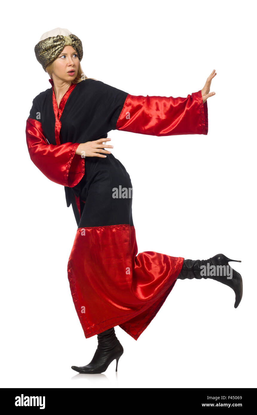 Female magician isolated on white Stock Photo - Alamy