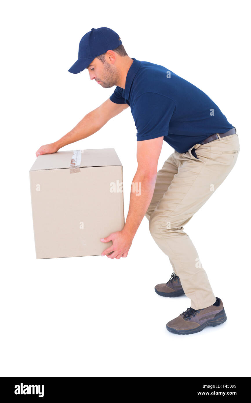 Man picking up box hi-res stock photography and images - Alamy