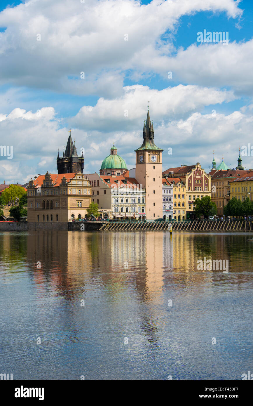 View of Vltava river in Prague Stock Photo - Alamy