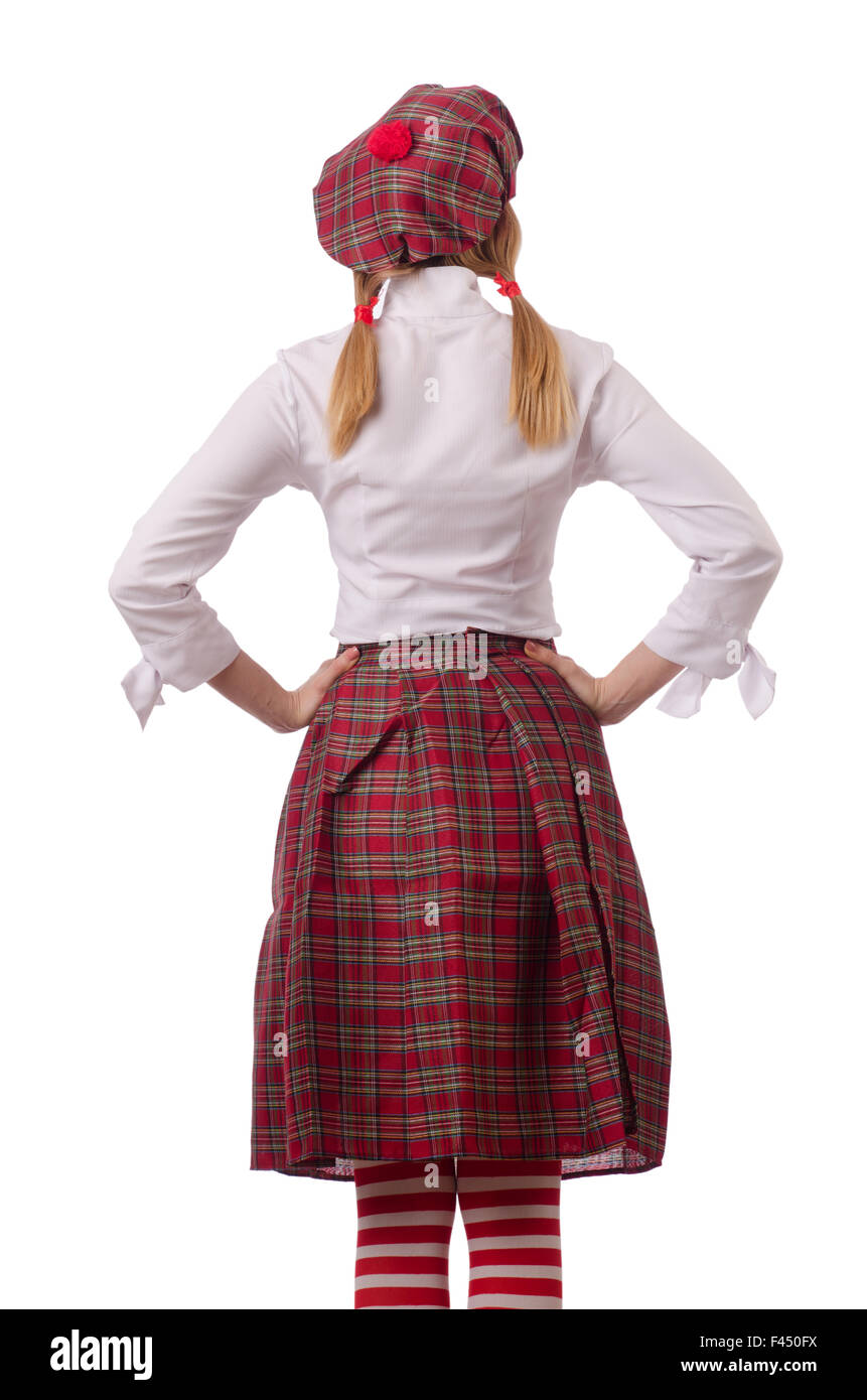 Woman in traditional scottish clothing Stock Photo - Alamy