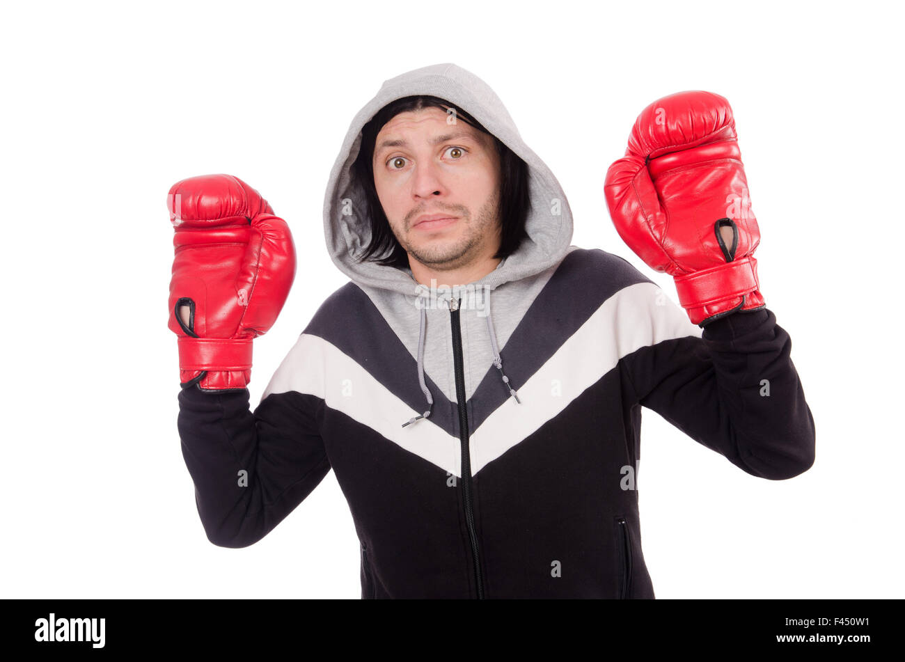 Funny boxer isolated on the white Stock Photo - Alamy