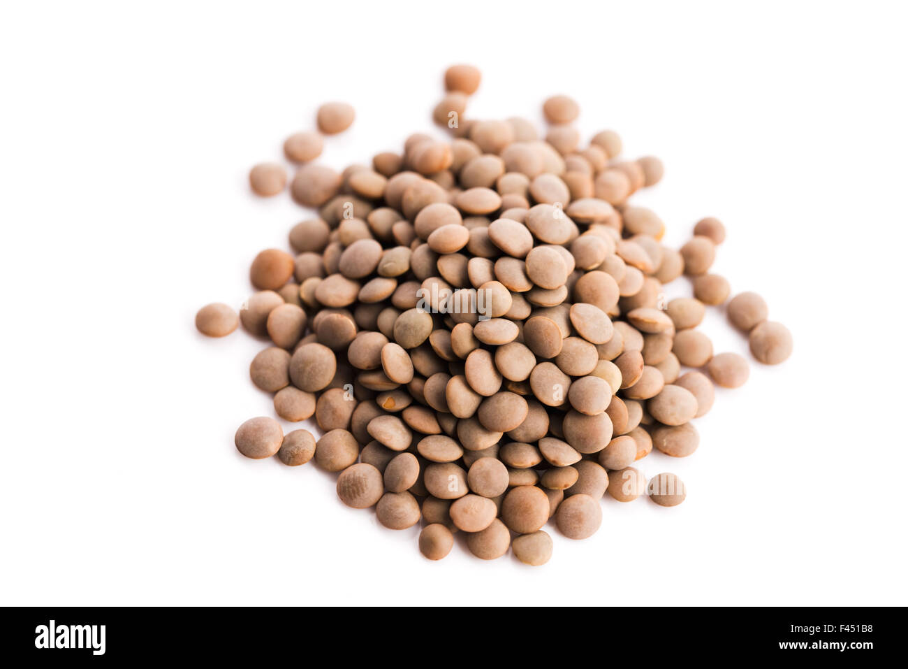 Lentils Isolated on White Background Stock Photo - Alamy