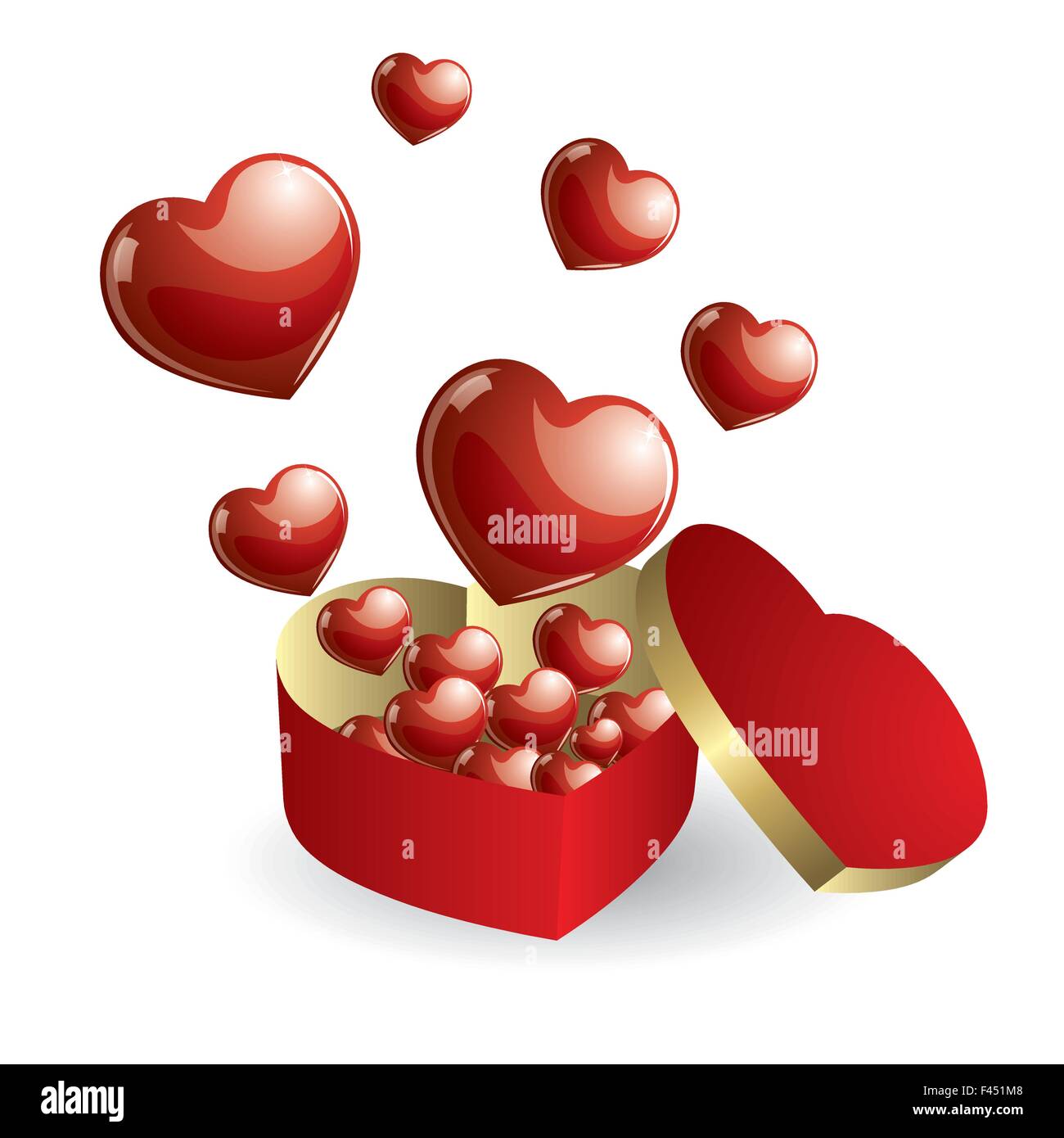 Gift box hearts Stock Vector Images - Alamy