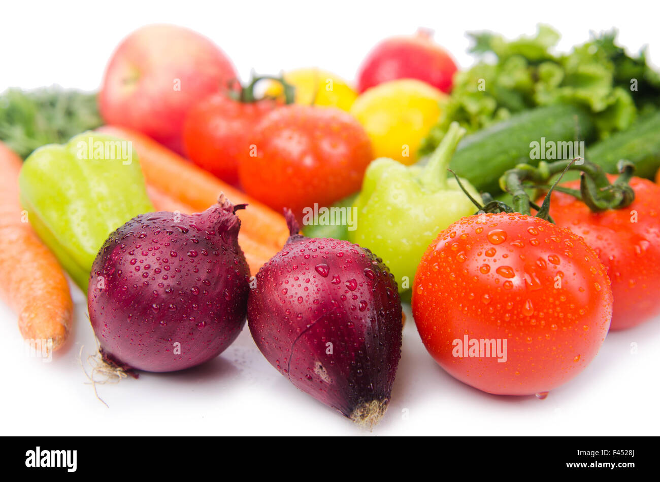 Assorted vegetables isolated on the white Stock Photo - Alamy