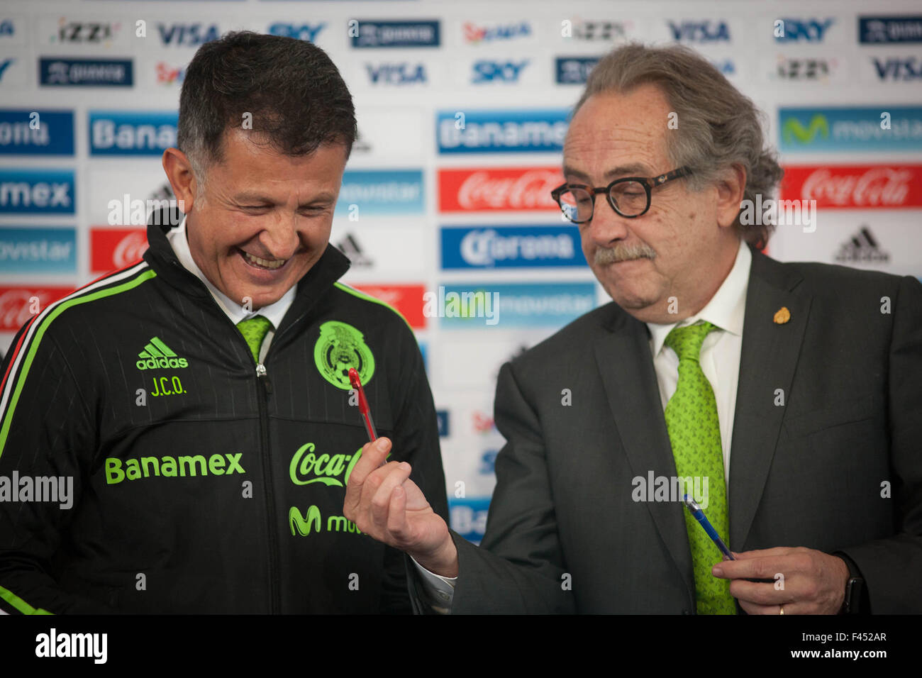 Mexico City, Mexico. 14th Oct, 2015. Mexico's new national soccer team ...