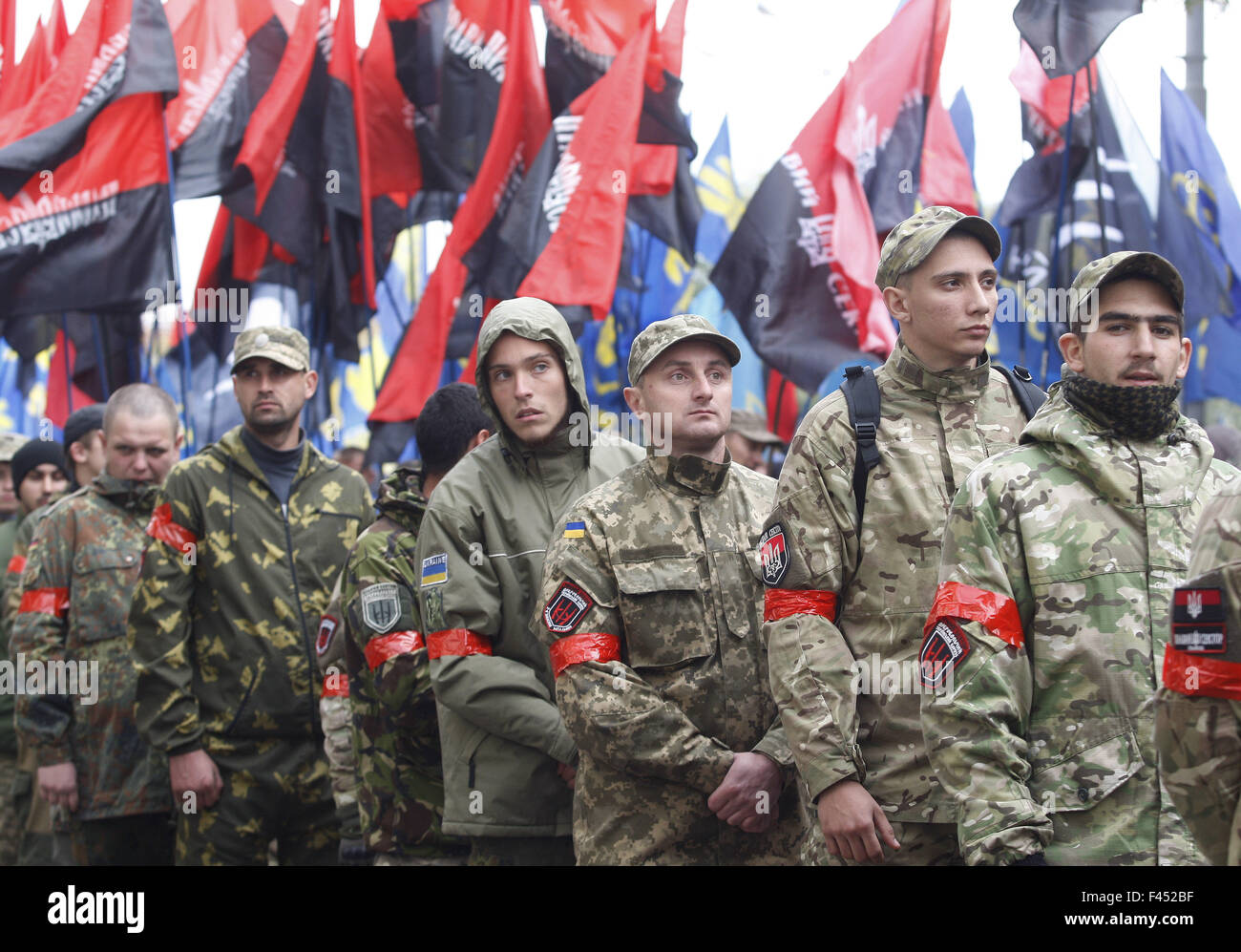 Kiev, Ukraine. 14th Oct, 2015. Activists and supporters of Ukrainian ...