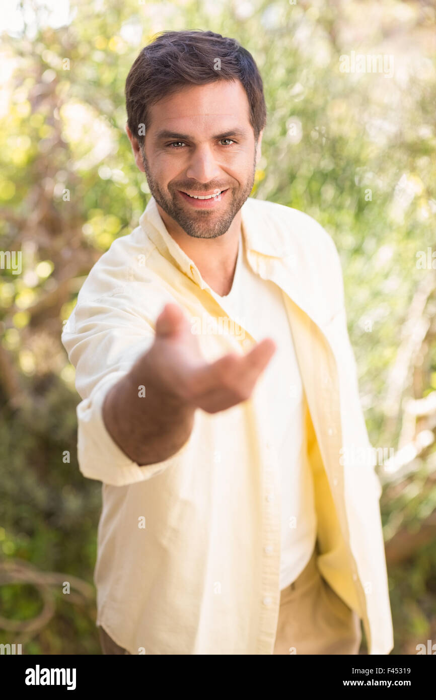 Man offering hand hi-res stock photography and images - Alamy
