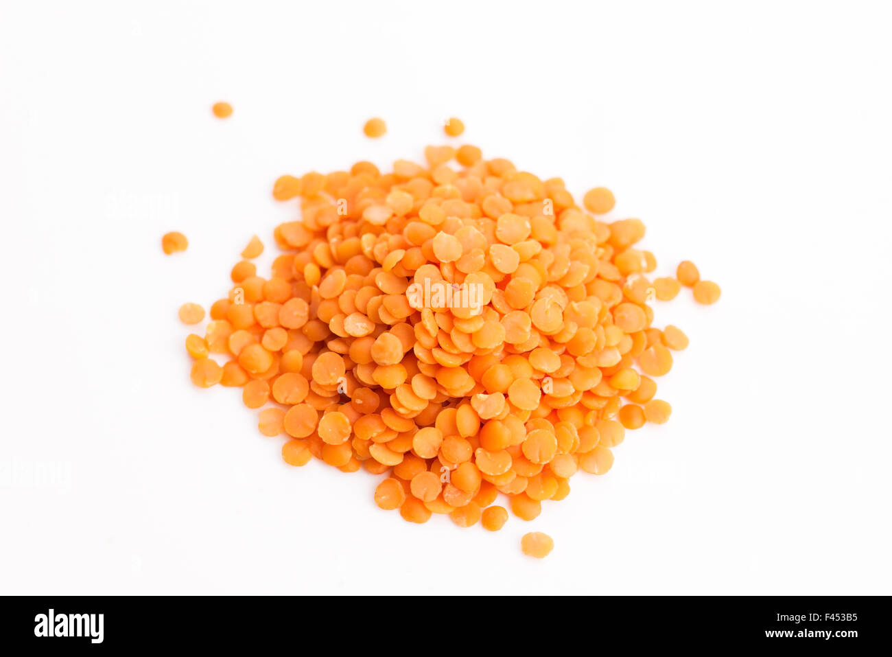 Lentils Isolated on White Background Stock Photo - Alamy
