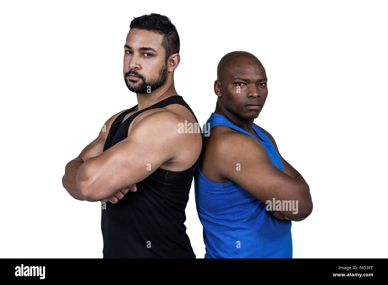 Strong friends looking at camera Stock Photo - Alamy