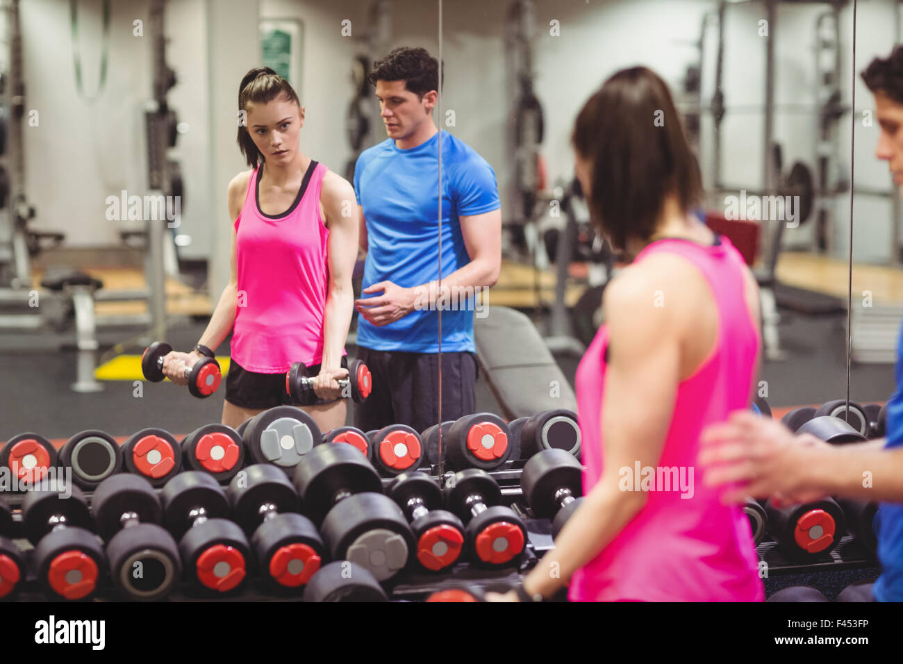 Couple working out weights hi-res stock photography and images - Alamy