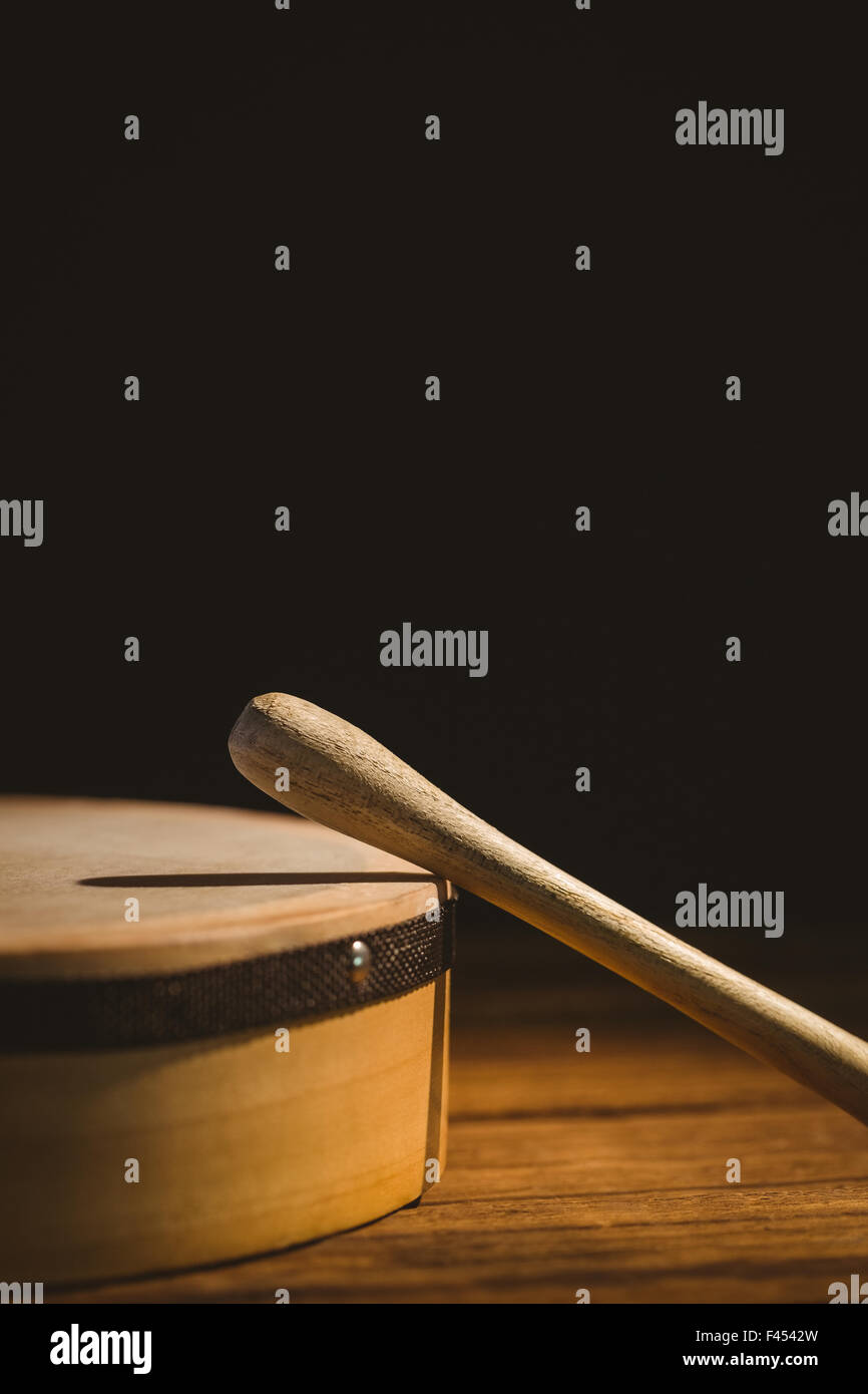 Traditional Irish bodhran and stick Stock Photo - Alamy