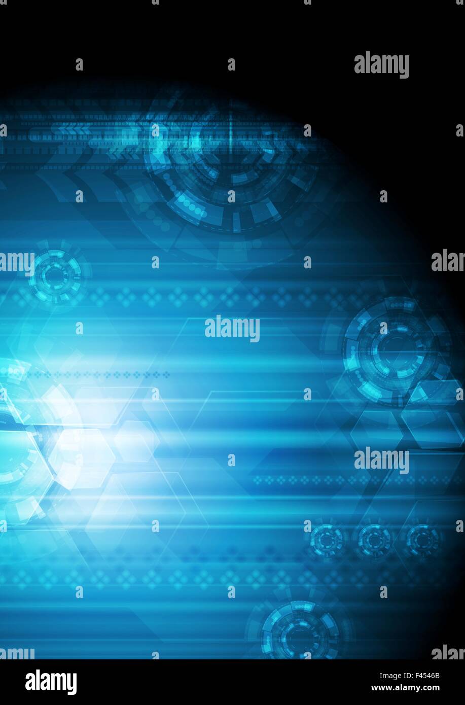 Dark blue tech abstract background hi-res stock photography and images ...