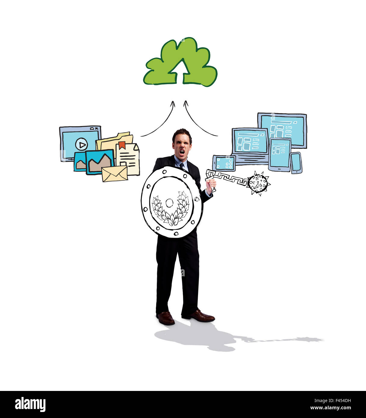 Digital composite drawing business Cut Out Stock Images & Pictures - Alamy