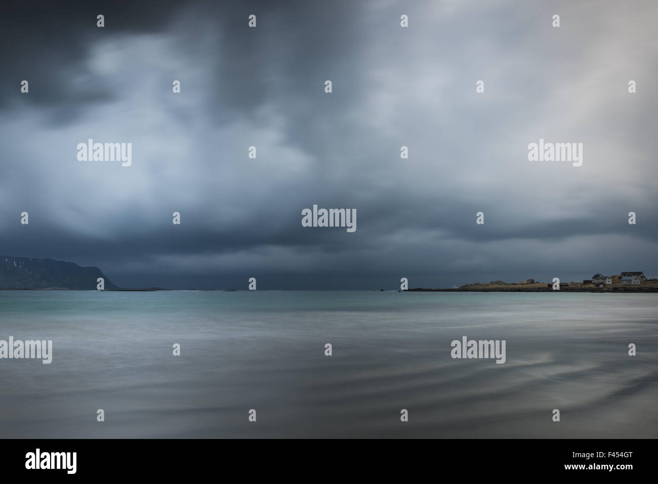 dramatic mood above Atlantic, Lofoten, Norway Stock Photo - Alamy