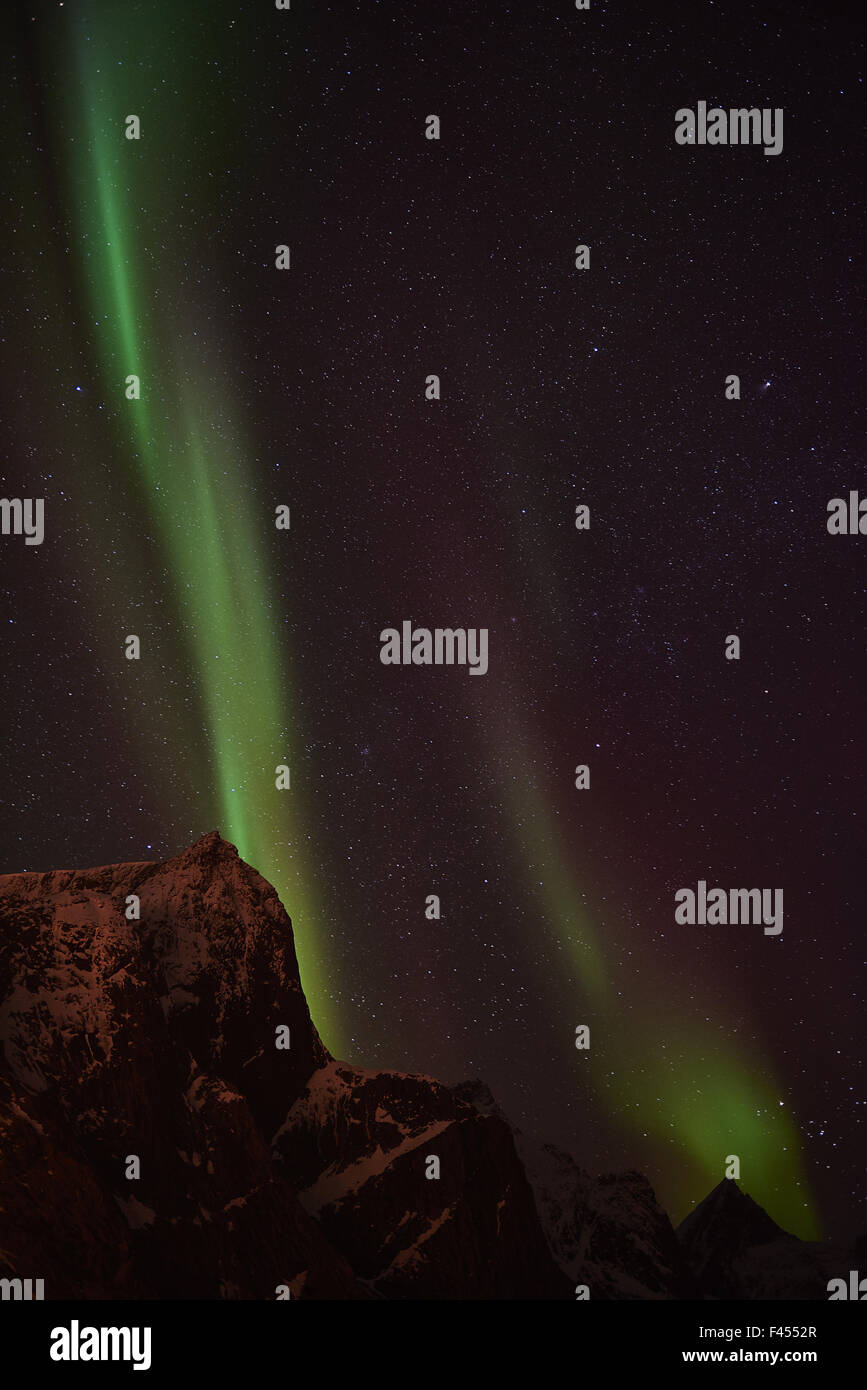 Northern lights, Reine, Lofoten, Norway Stock Photo - Alamy