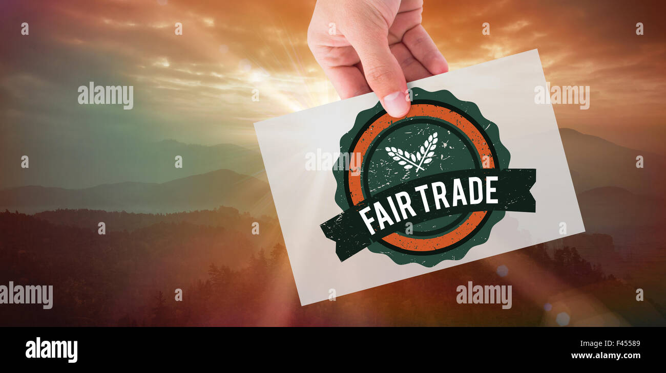 Composite image of hand showing card Stock Photo - Alamy