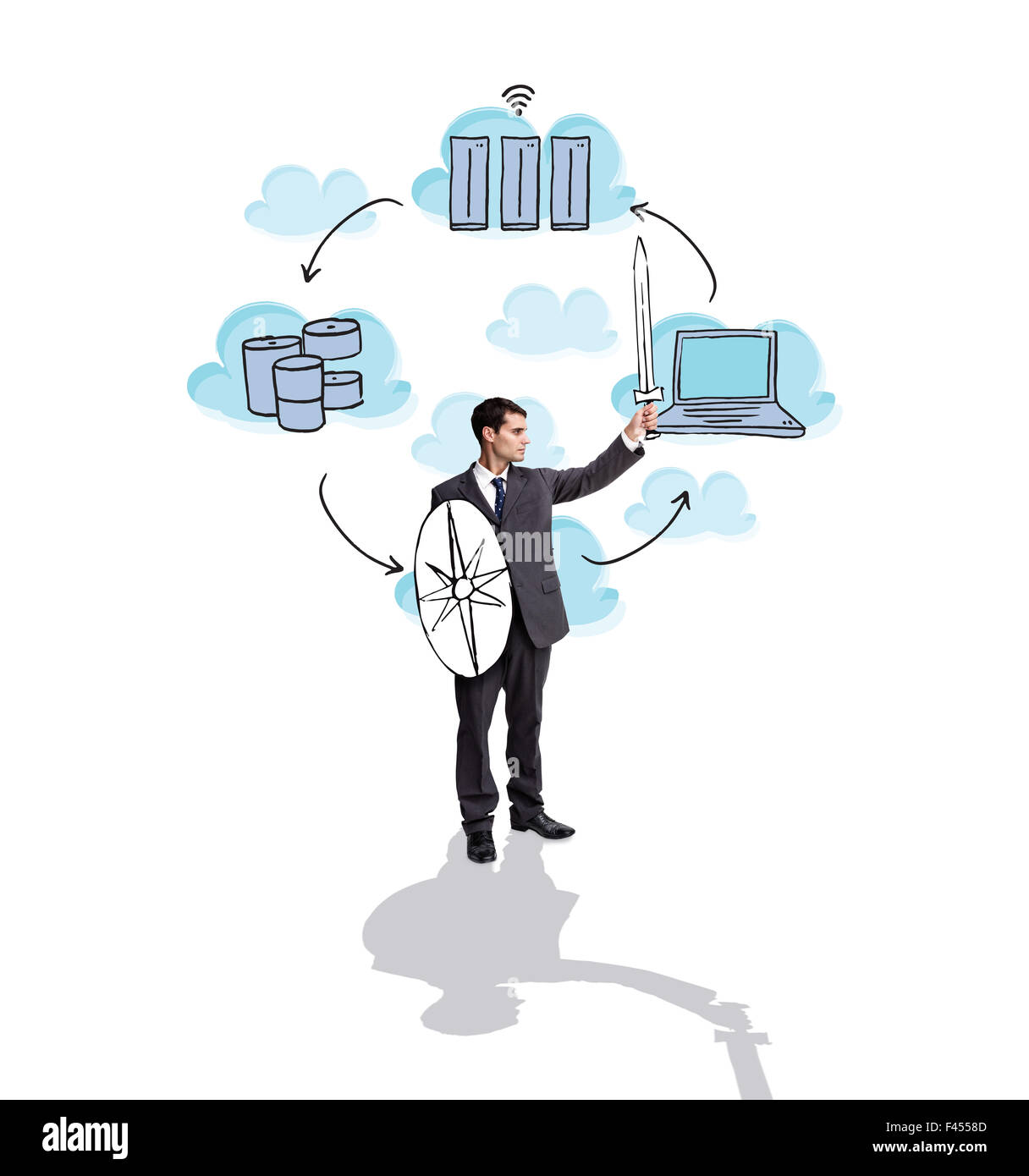 Digital composite drawing business Cut Out Stock Images & Pictures - Alamy