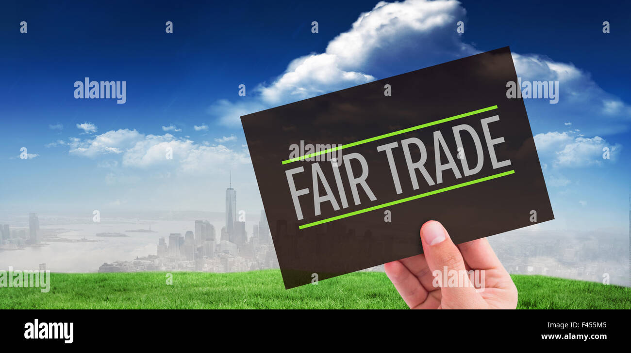 Composite image of hand showing card Stock Photo - Alamy