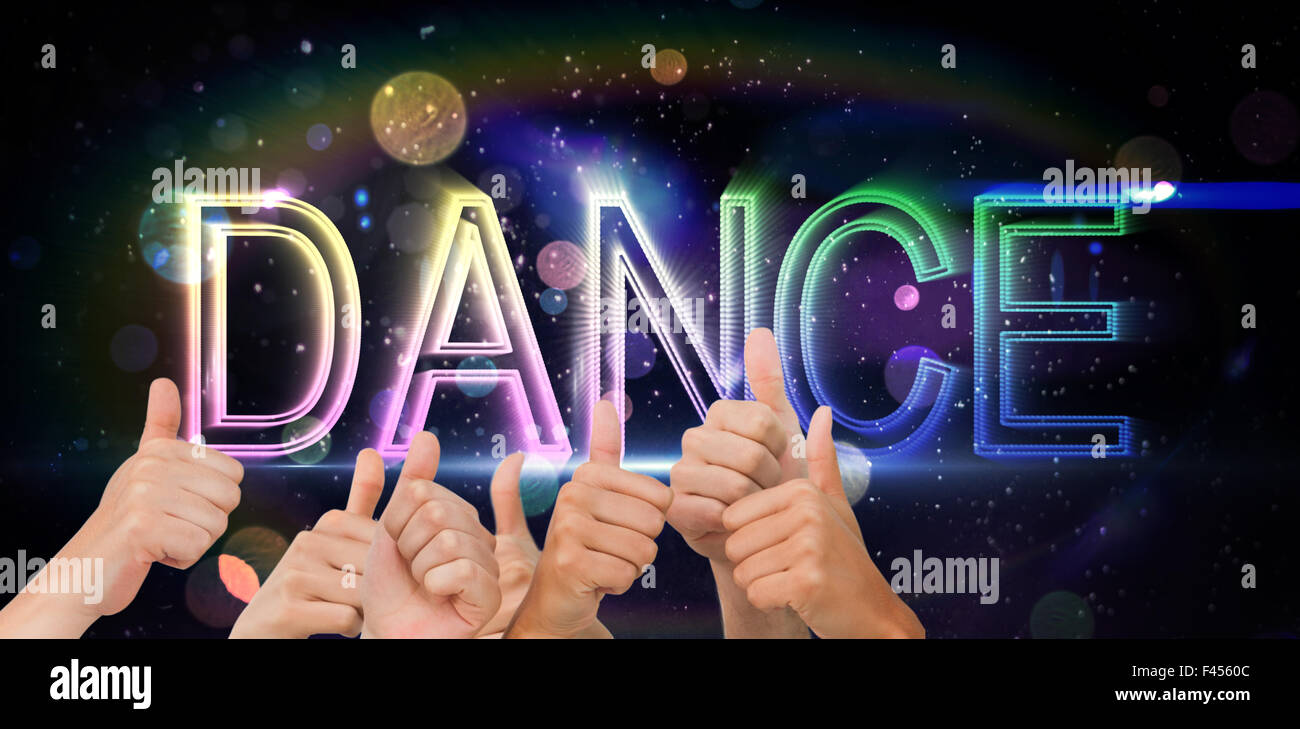 Composite image of hands giving thumbs up Stock Photo - Alamy