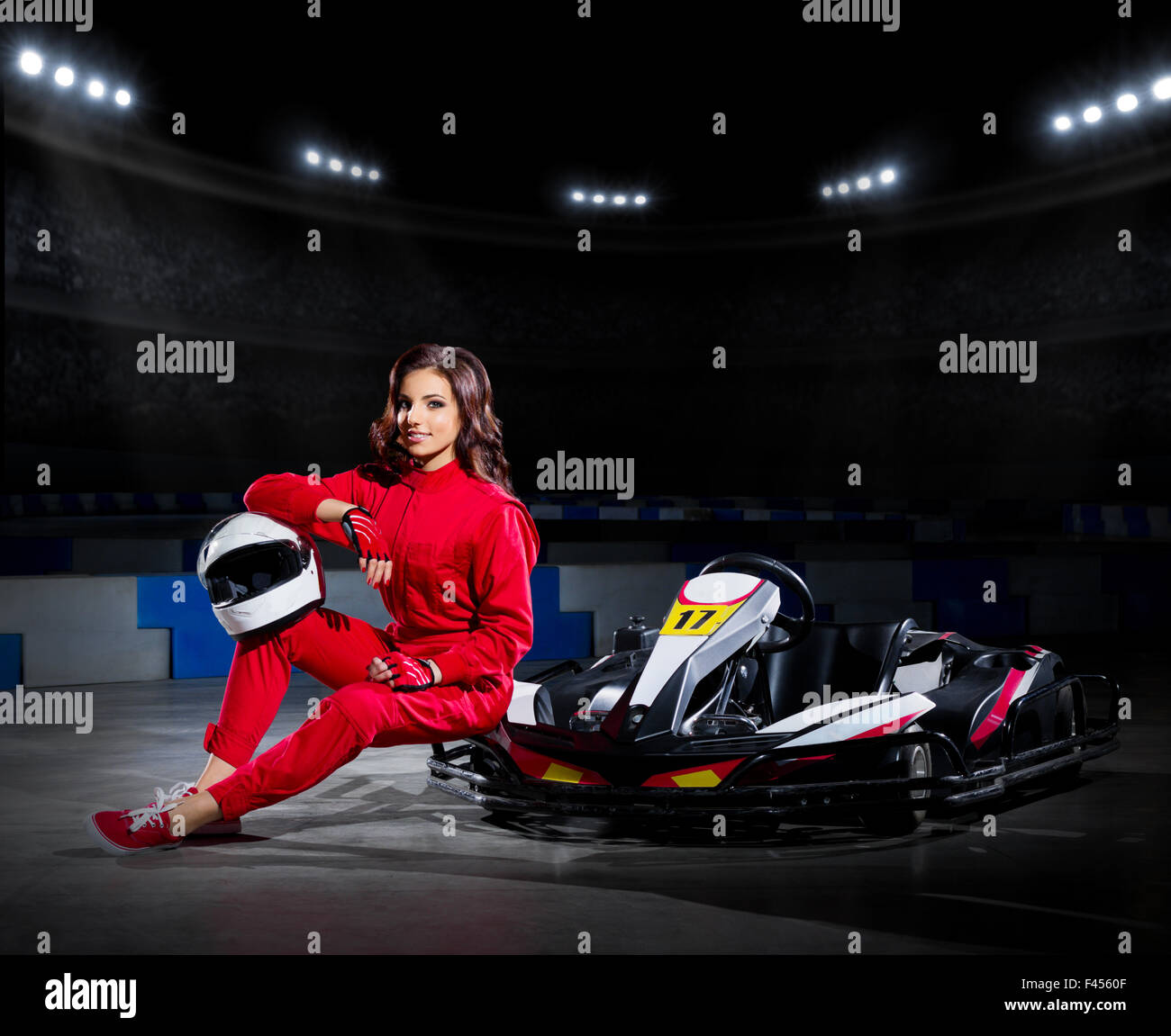 Car spotlights girl hi-res stock photography and images - Alamy