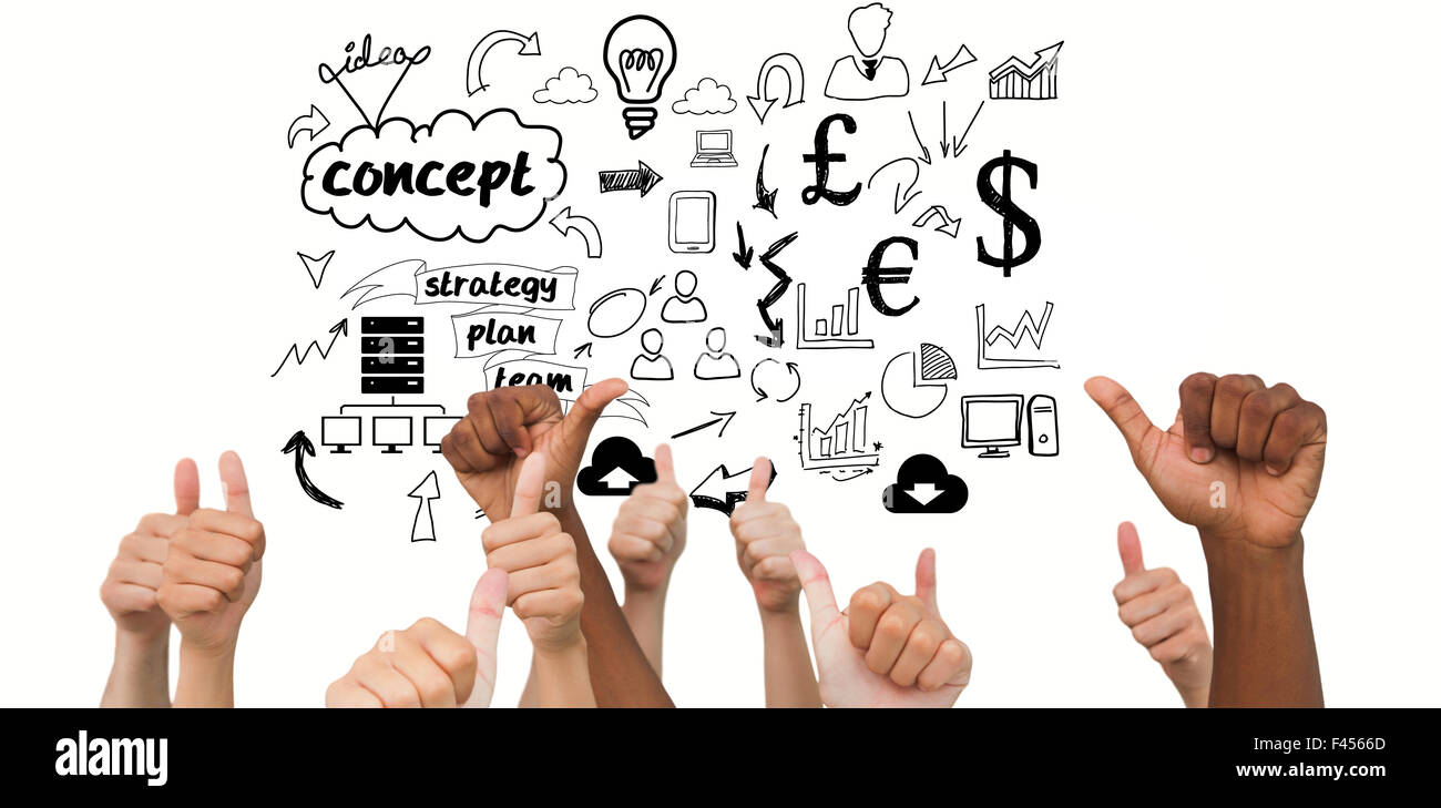 Composite image hand gesture Cut Out Stock Images & Pictures - Alamy