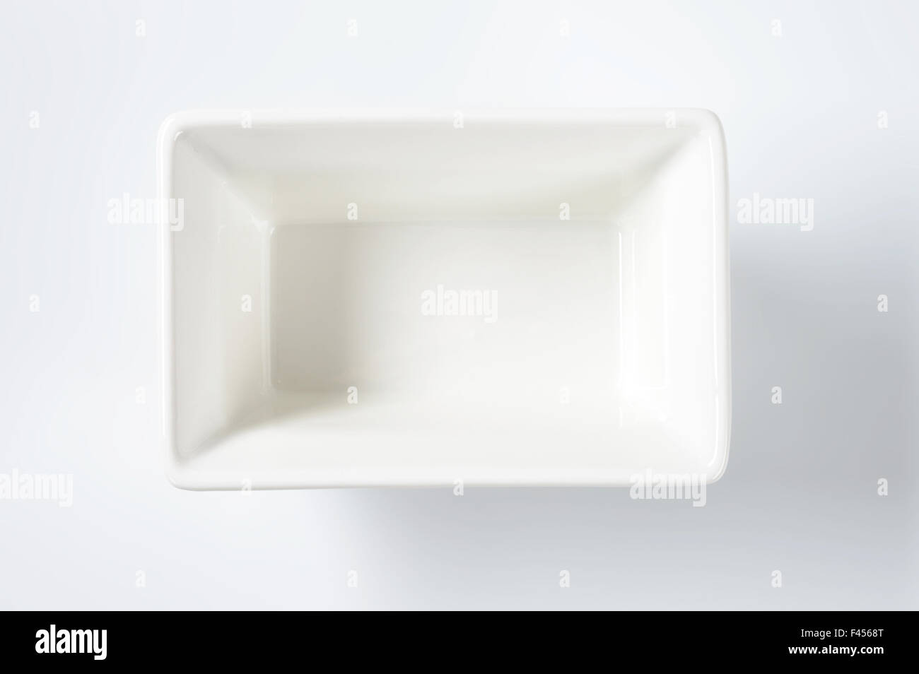white rectangular bowl on white background Stock Photo - Alamy