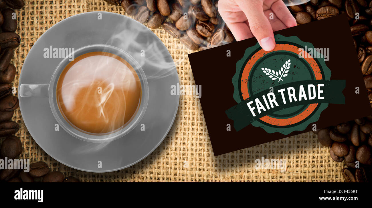 Composite image of hand showing card Stock Photo - Alamy