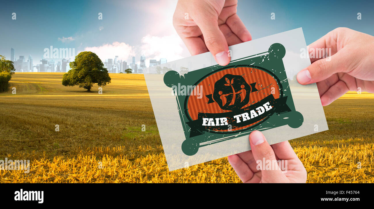 Composite image of hand showing card Stock Photo - Alamy