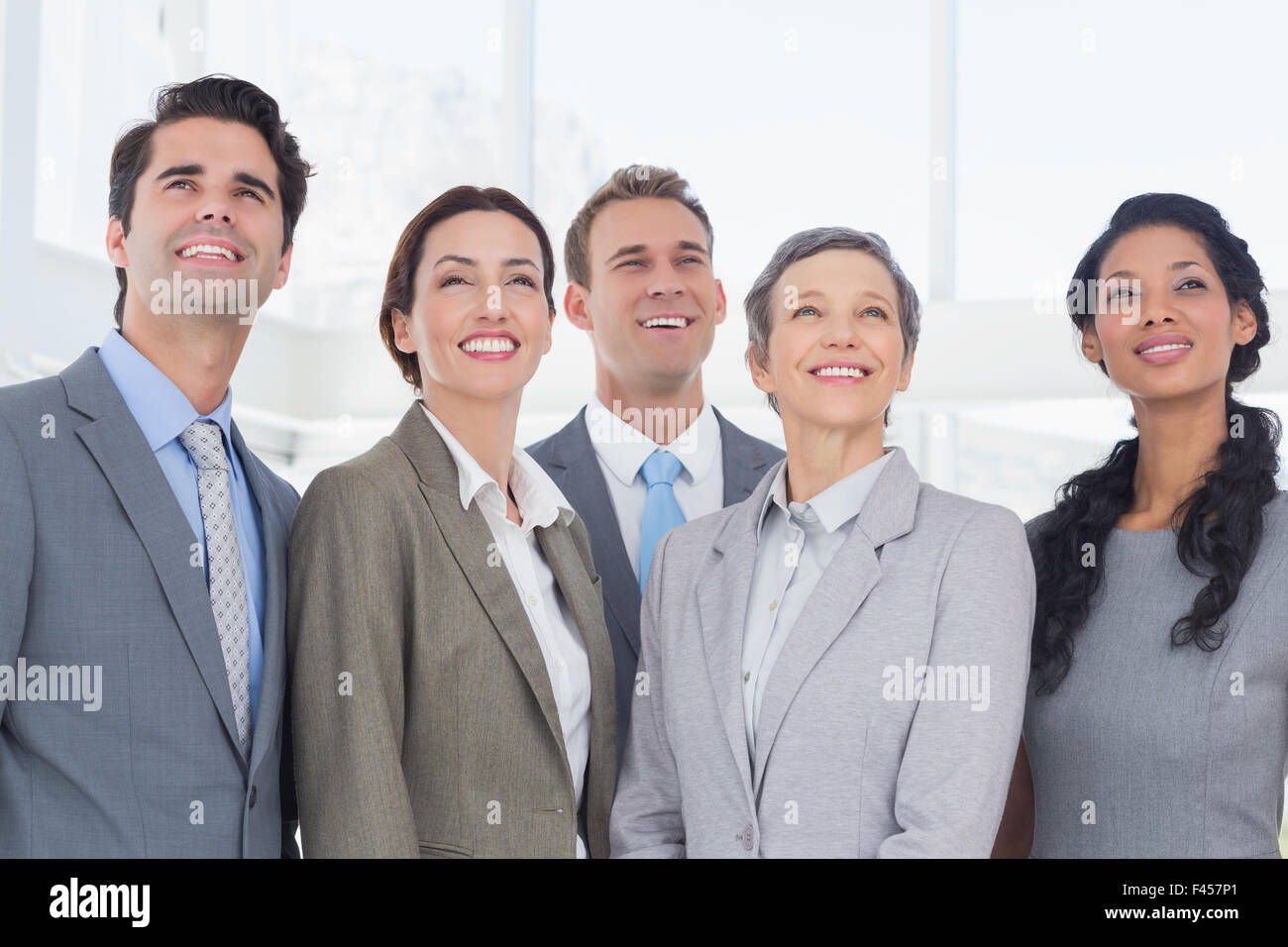 Business people looking up hi-res stock photography and images - Alamy