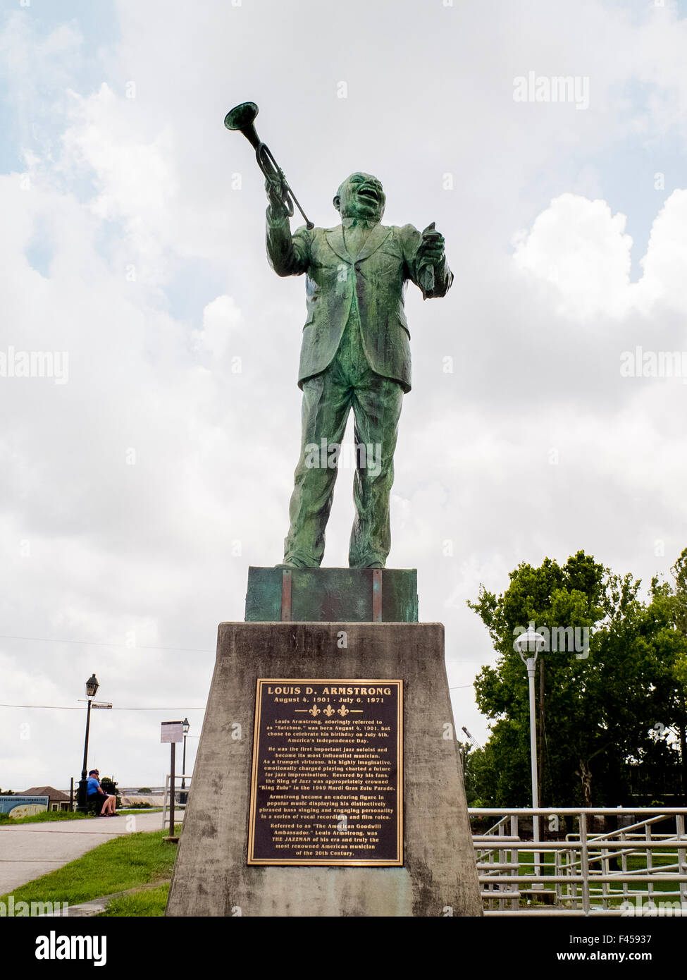A statue of famed jazz musician Louis Armstrong decorates the Algiers ...