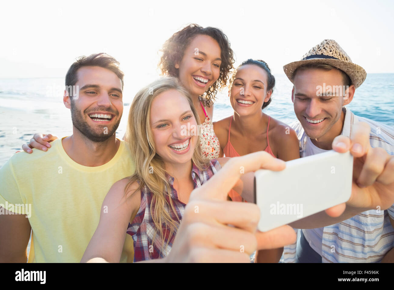 Young group selfies party hi-res stock photography and images - Alamy